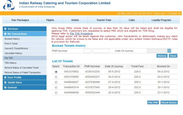 How to File TDR in IRCTC App: A Comprehensive Guide